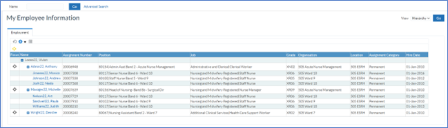 Manager Self Service - Supervisor Hierarchy